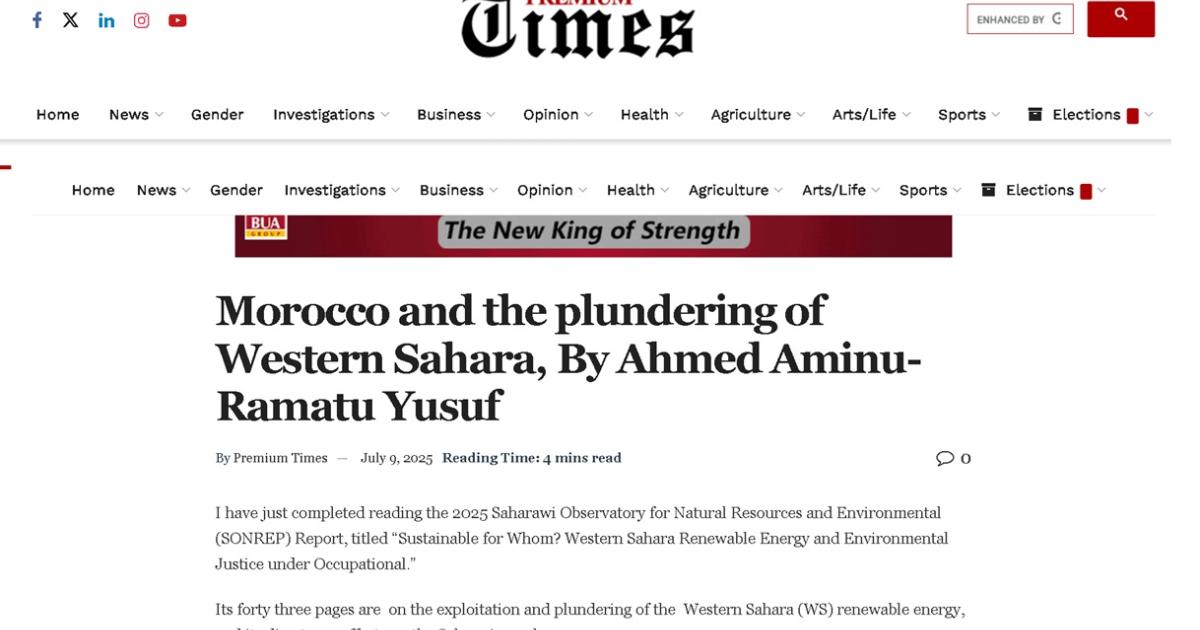 Nigerian "Premium Times": Morocco’s renewable energy projects in ...